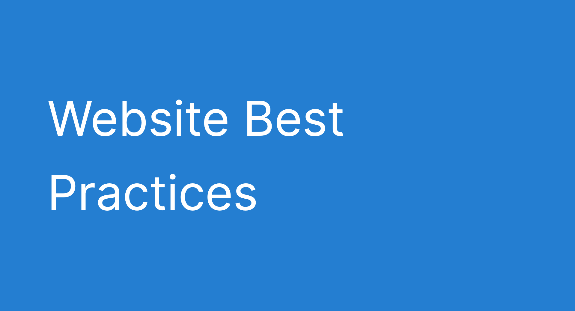Brenton Cleeland - Website Best Practices